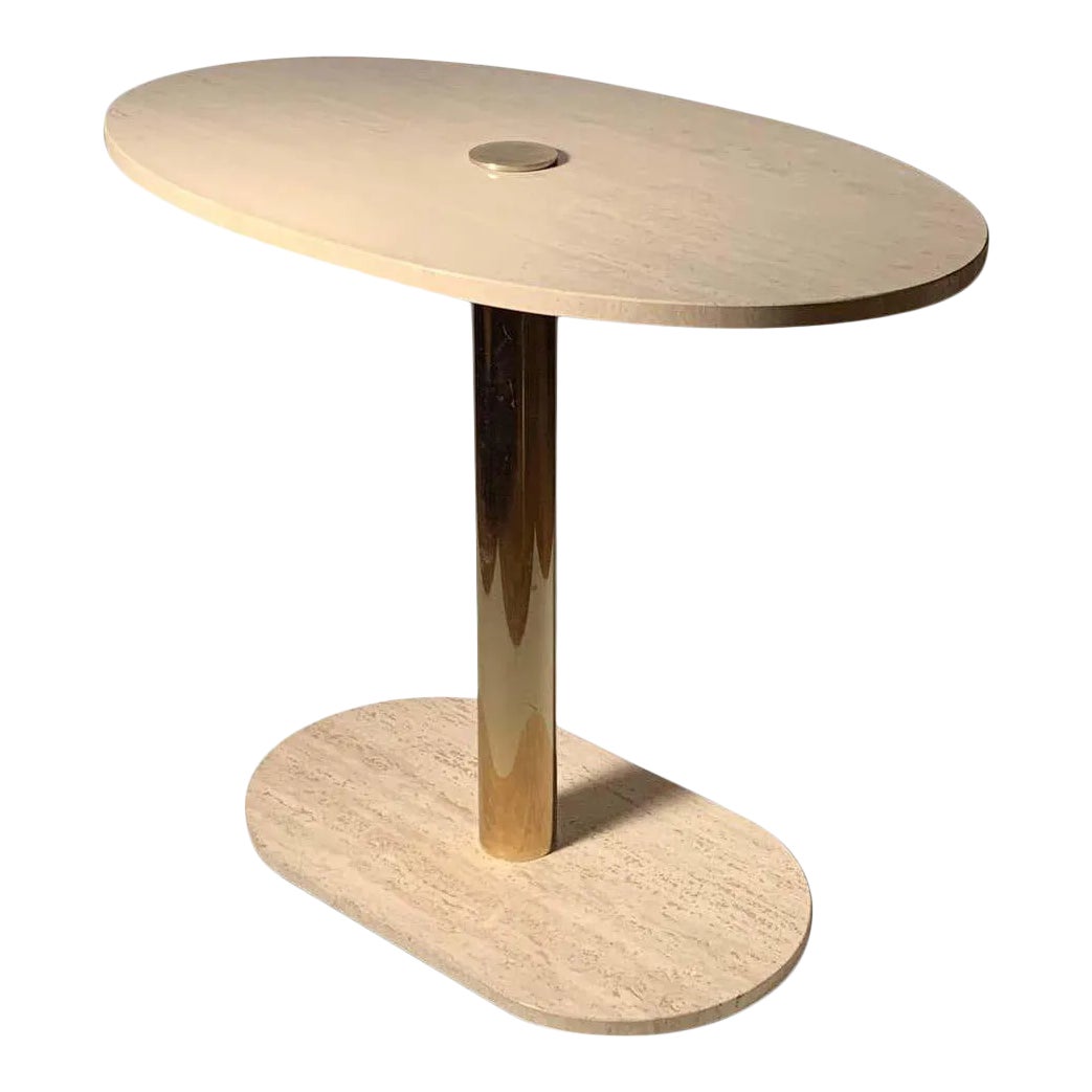 Pace Collection Oval Marble Console Table | Chairish