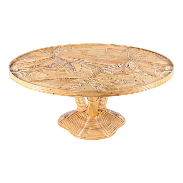 Vintage Rattan Coffee Table | Chairish