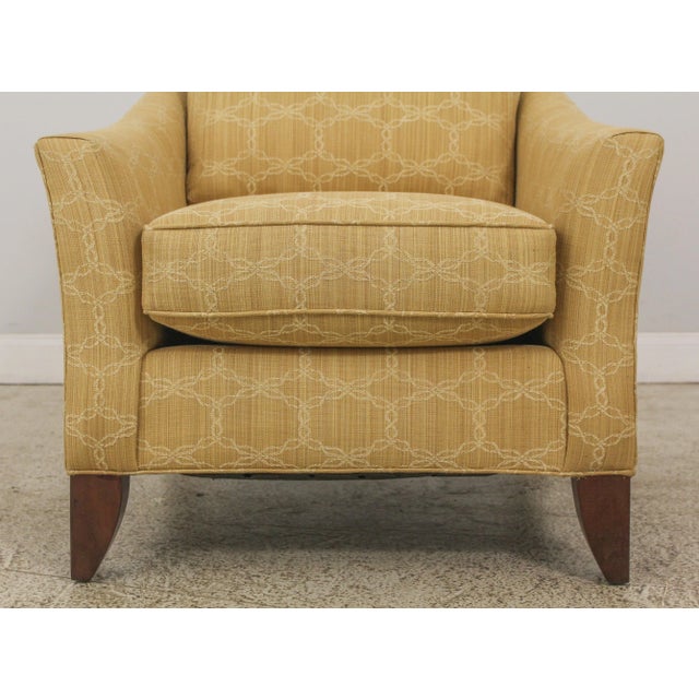 Pair Modern Gold Upholstered Living Room Club Chairs | Chairish