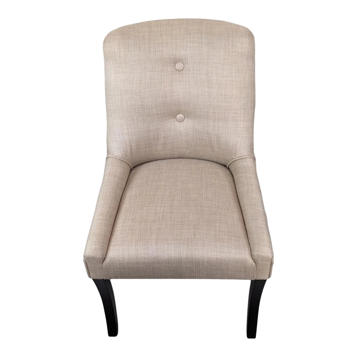 George Smith Low Back Chartwell Chair in Cream Tweed Linen | Chairish