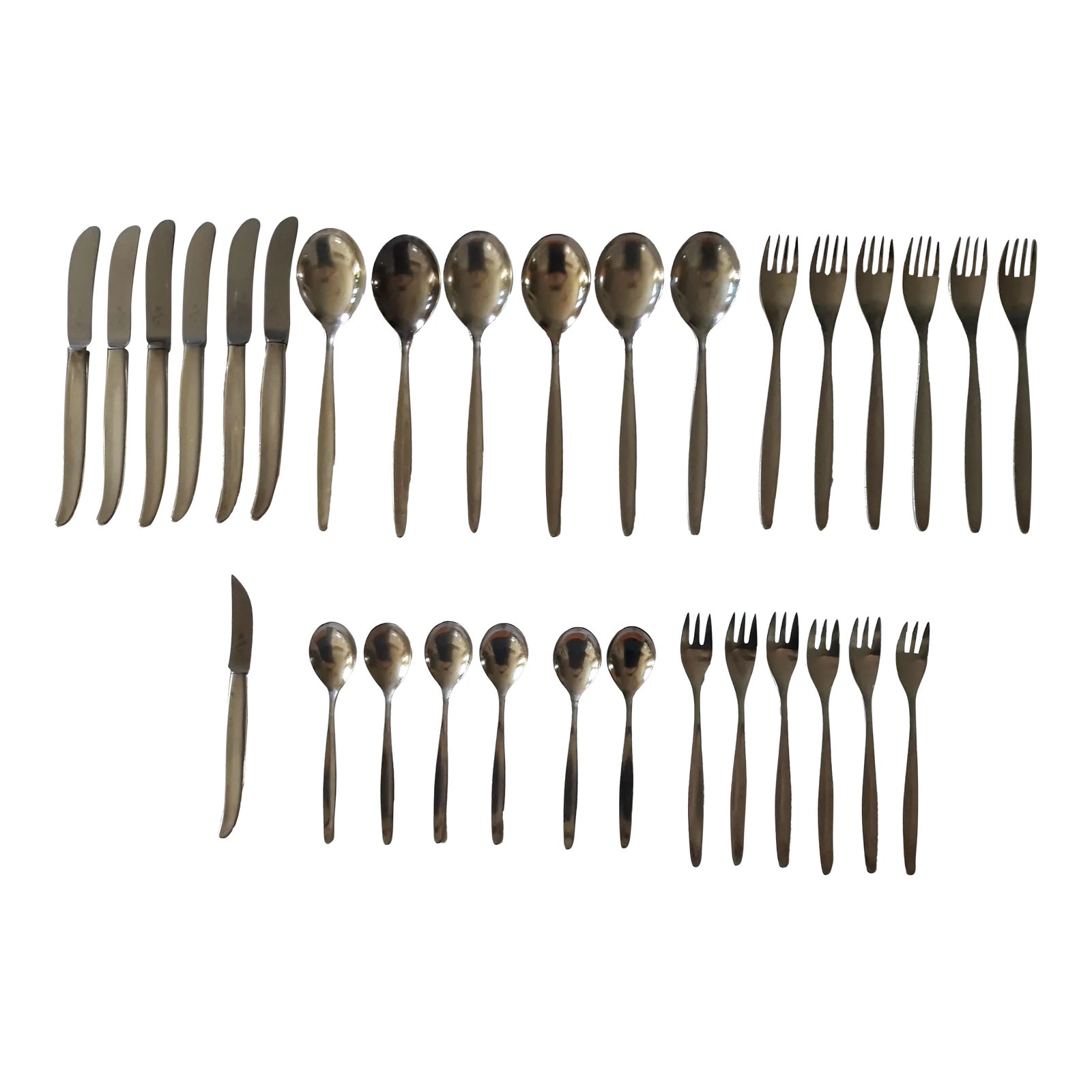 Mid Century Modern Wmf Laurel Stockholm Silverplated, Set for Six- 33 ...