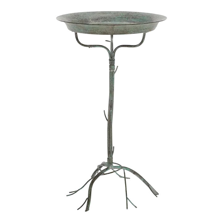Nigel Bird Bath - Antique Dark Green | Chairish