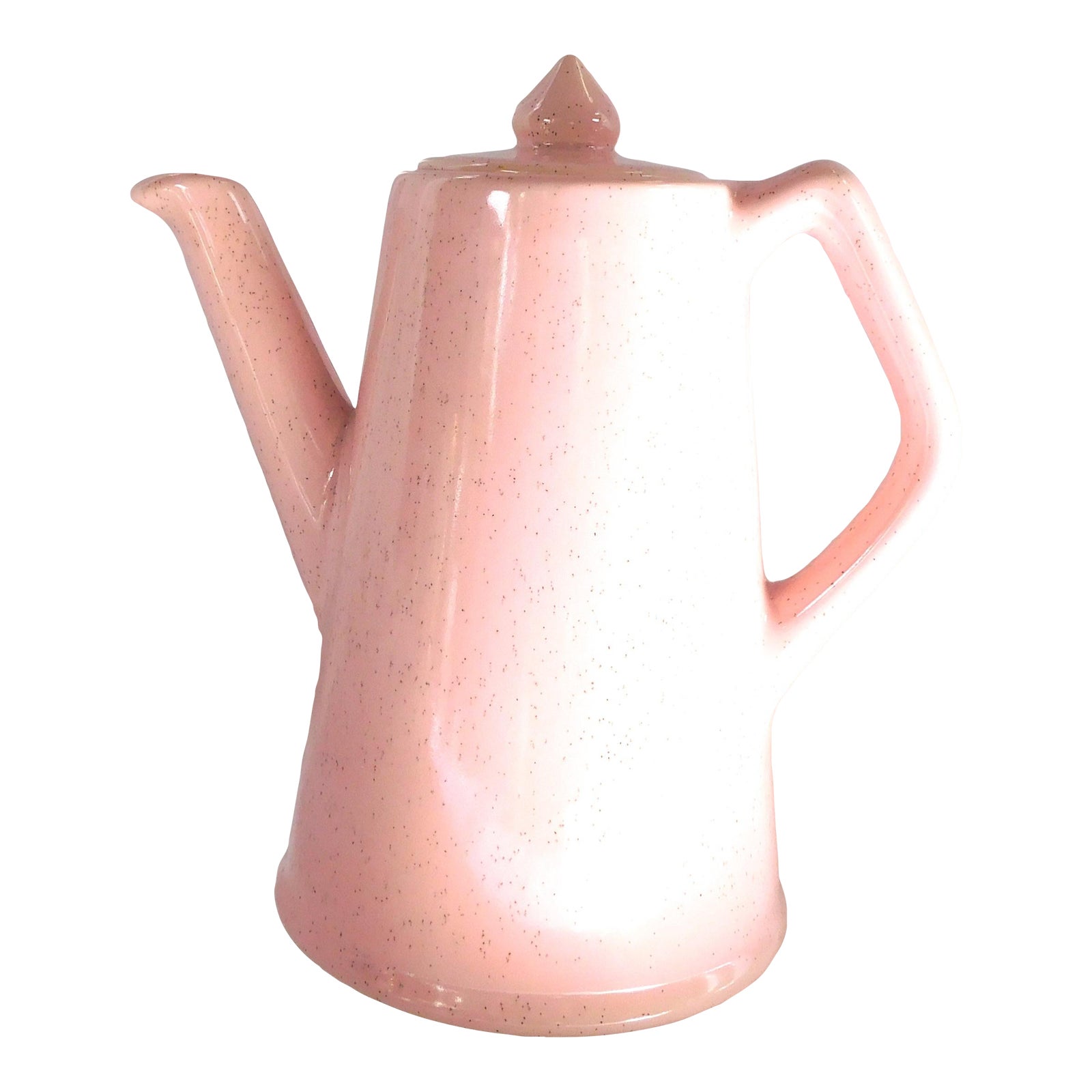 1930s Baby Pink Speckled Coffee Pot | Chairish