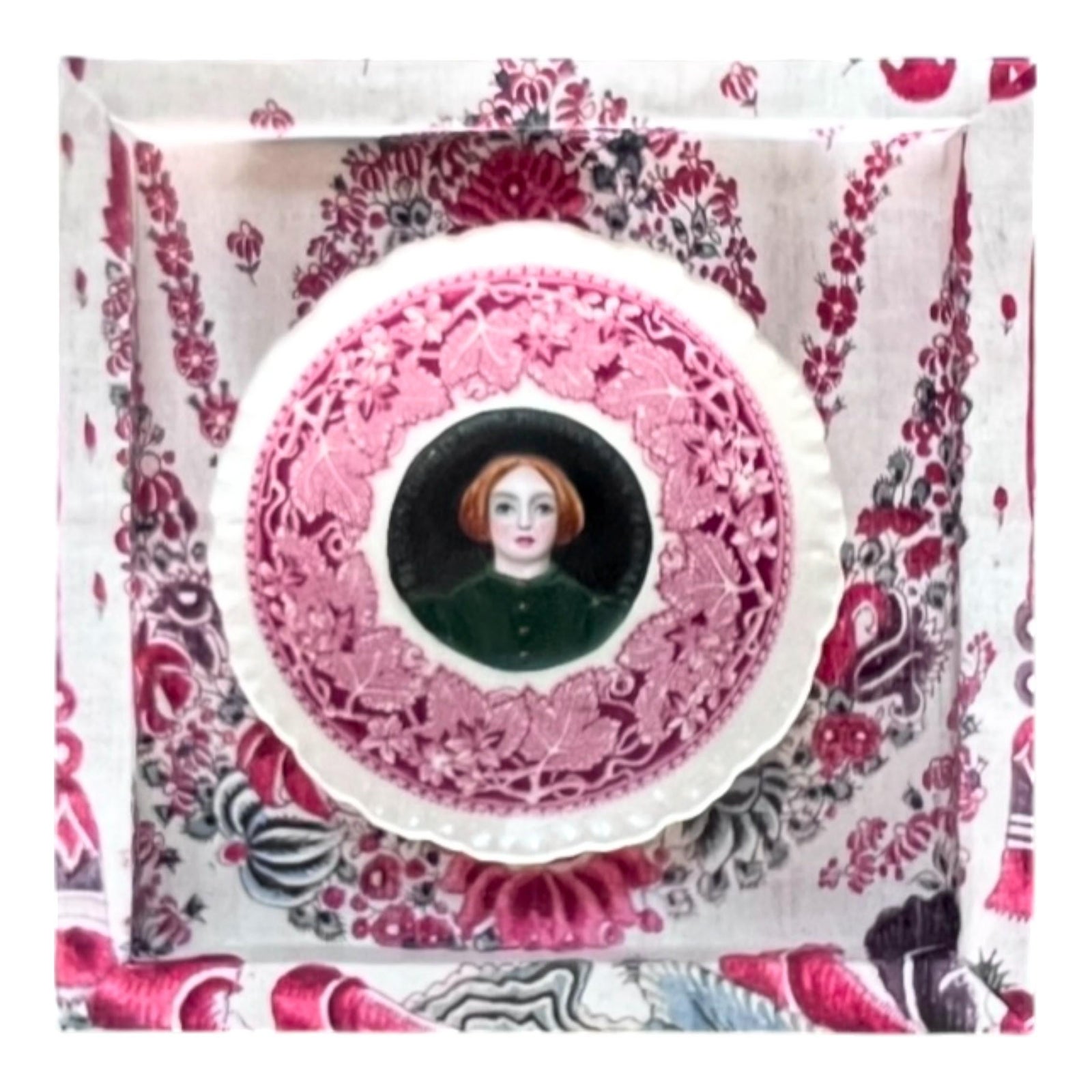 No. 2128 "Bethany Climbed Down the Ivy to the Carriage Waiting Below" Portrait Plate by Susannah ...