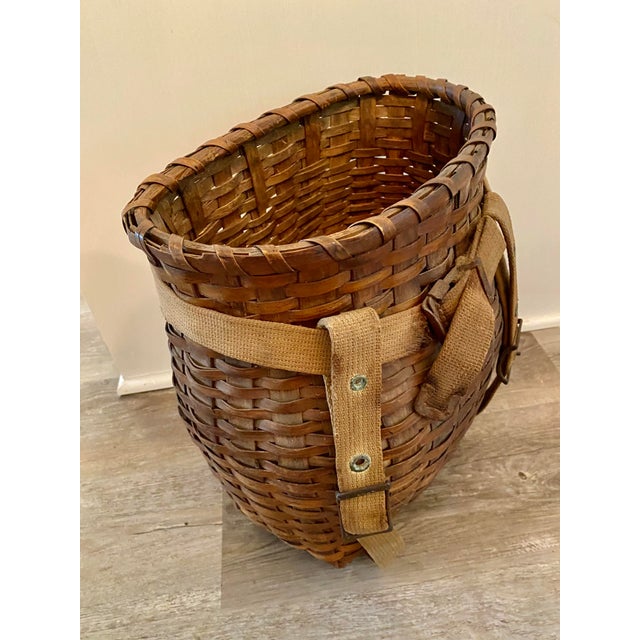 Early 20th Century Trapper’s Adirondack Basket Backpack | Chairish