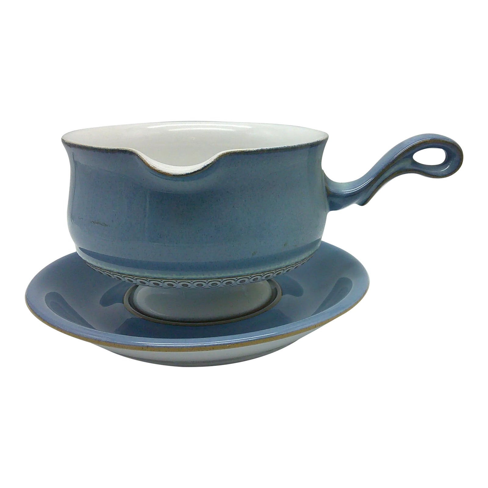 Late 20th Century Gravy Boat With Underplate Castile by Denby of ...