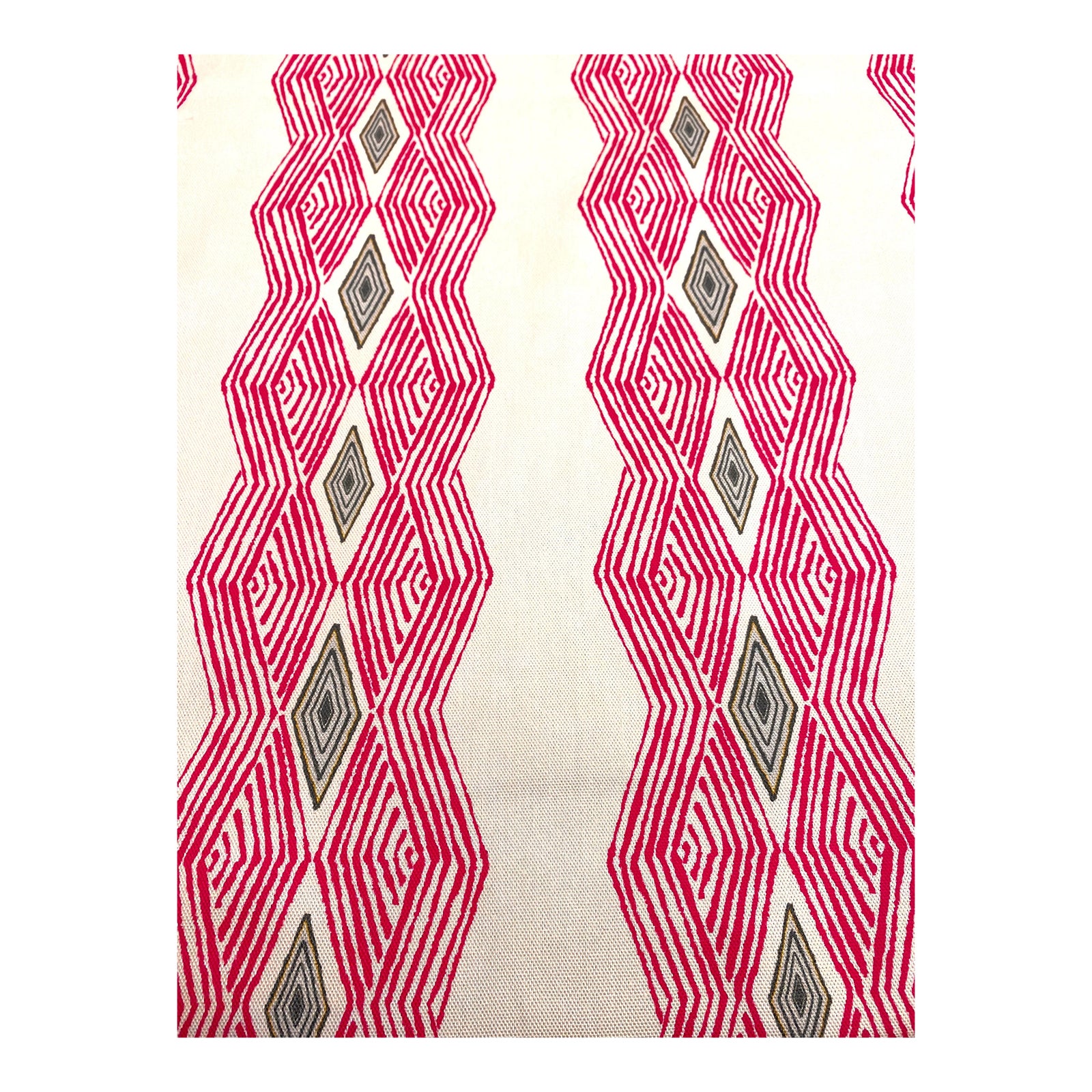 Eva Sonaike Odi Fabric Pink Cream Fuchsia Yellow Black Geometric Indoor ...