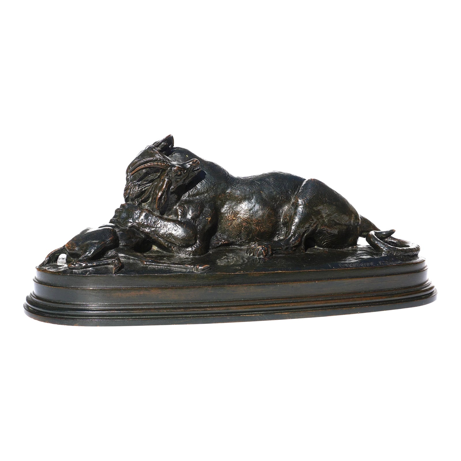 Antoine Louis Barye “Tiger devouring A Gazelle” | Chairish