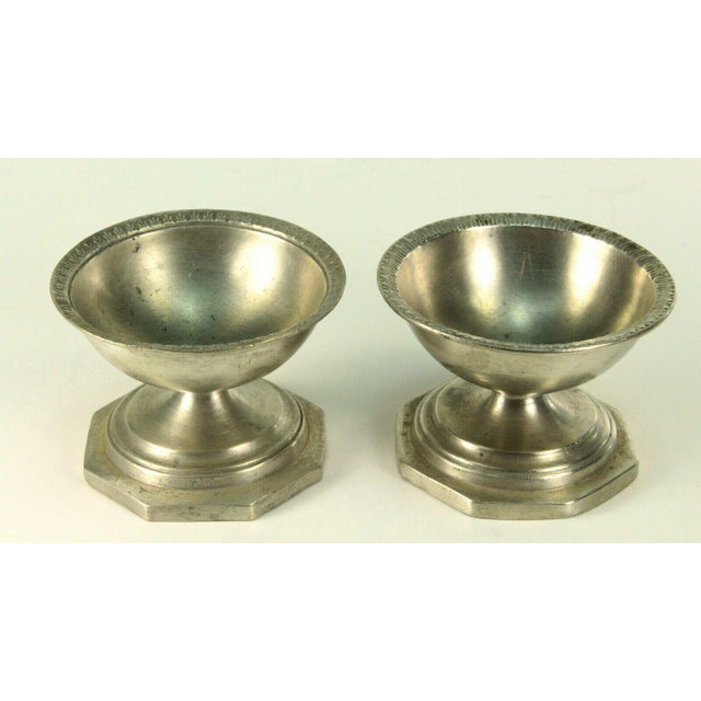 Early 18th Century Pewter Open Salt Cellars With Octagonal Base- a Pair ...