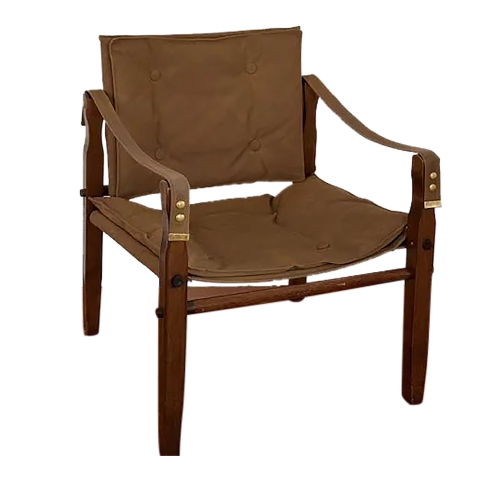 Vintage Leather Safari Chair | Chairish