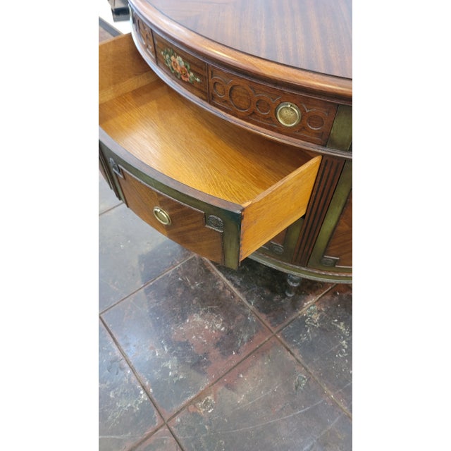 Antique French Demilune Commode Cabinet Louis XVI Style Handpainted ...