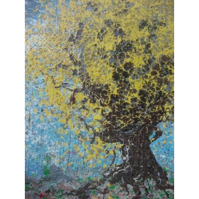 "Lone Tree" Impressionistic Abstract Painting | Chairish