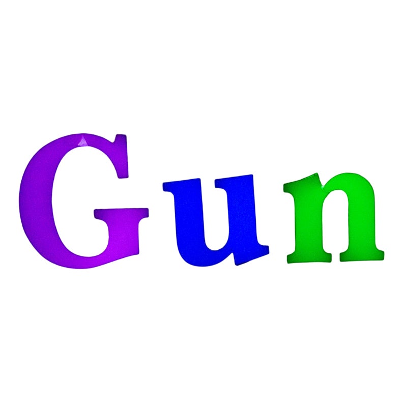 Gun LED Letters, 1980s, Set of 3 | Chairish
