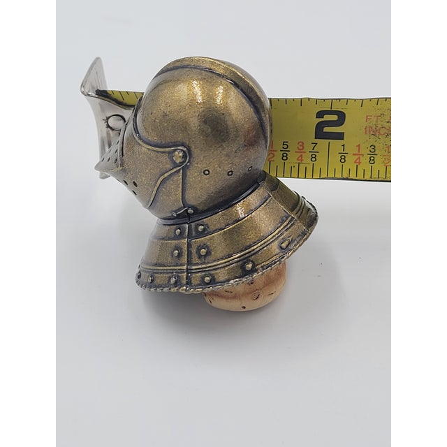 Mid 20th Century Mid-Century Modern Solid Brass Medieval Knight Helmet ...