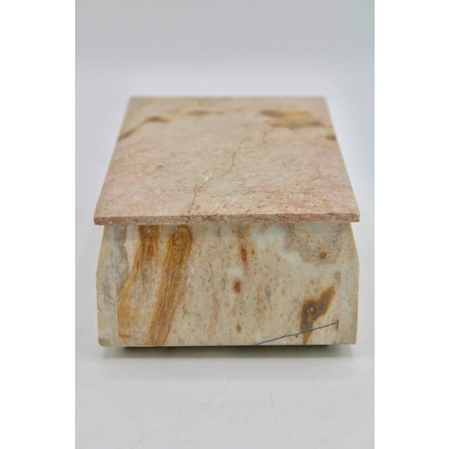 Vintage Organic Modern Stone Box | Chairish