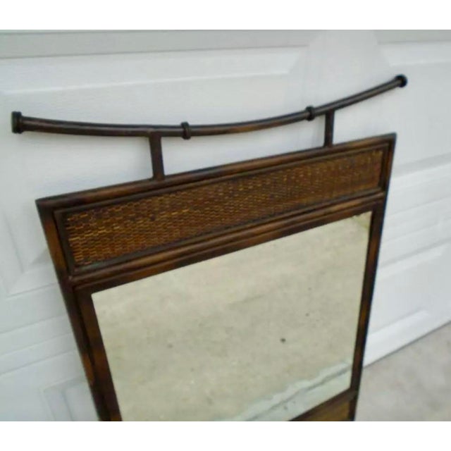 Vintage Rattan Cane Mirror | Chairish