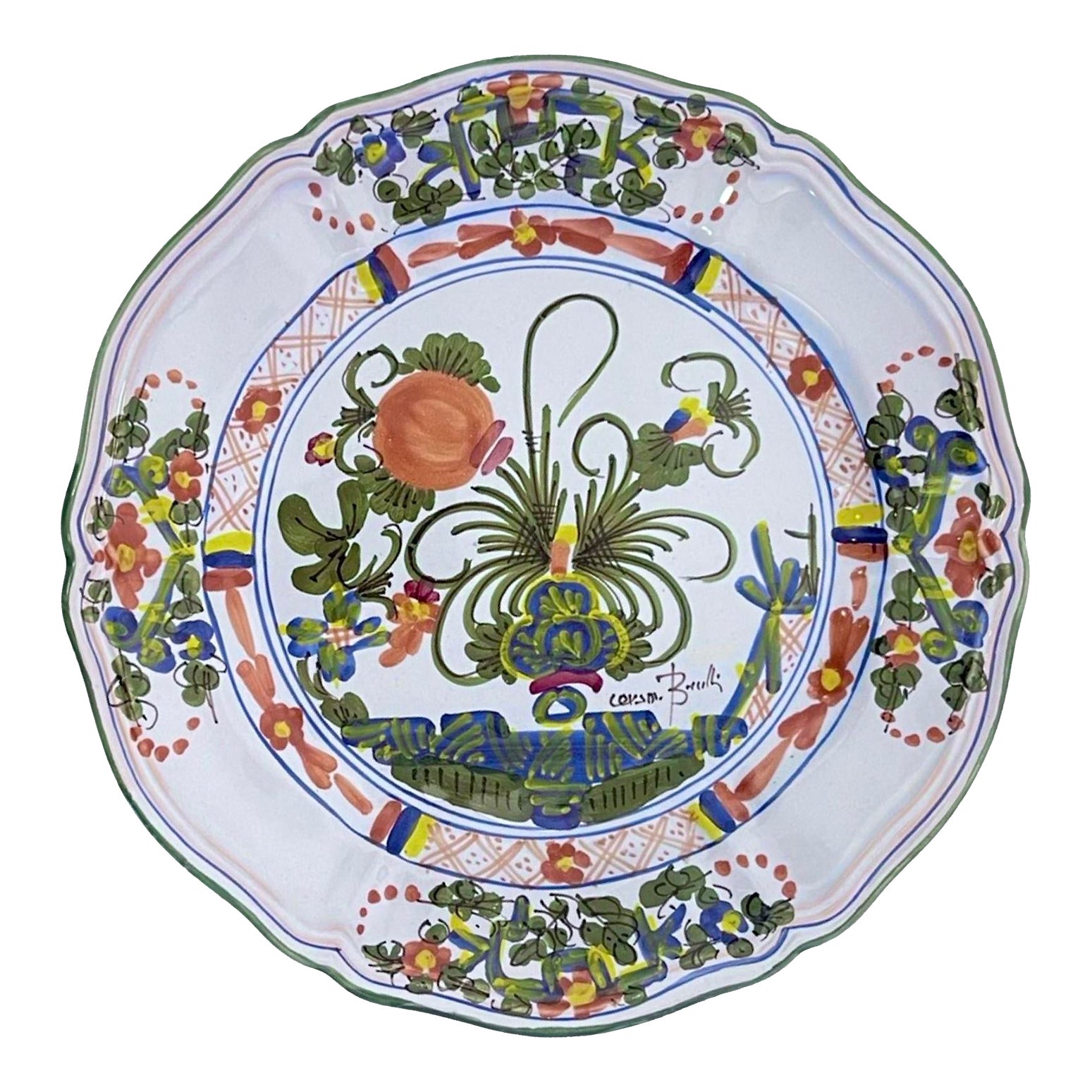 Blue Carnation Salad Plate | Chairish