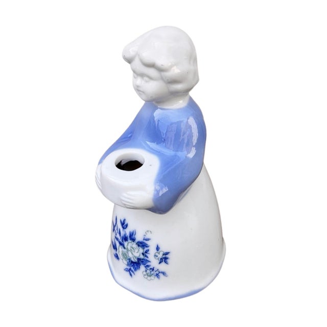 Porcelain Figurine Candlestick Boy, Lilienthal, Germany 1980s. | Chairish