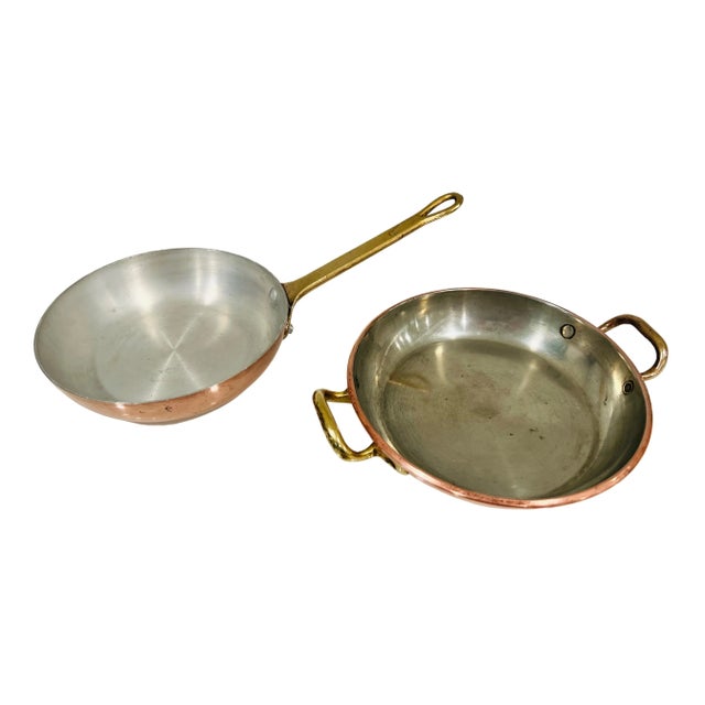 1950s Copper Egg Pan & Gratin Pan - Set of 2 | Chairish