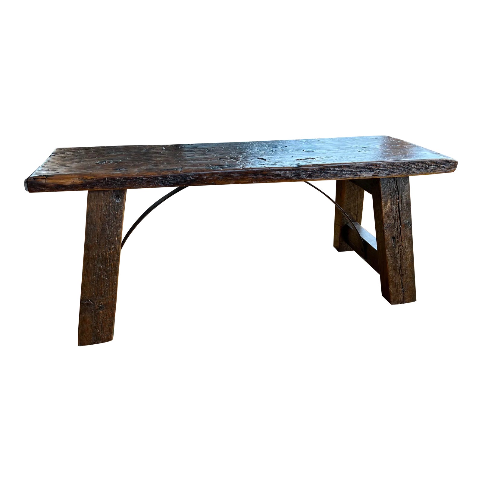 Custom Made Rustic Bench | Chairish