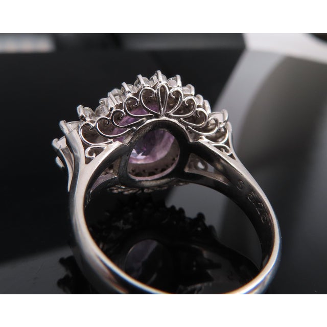 Late 20th Century 5.26ct Purple Sapphire Gia Heated Ceylon 1.43ct ...