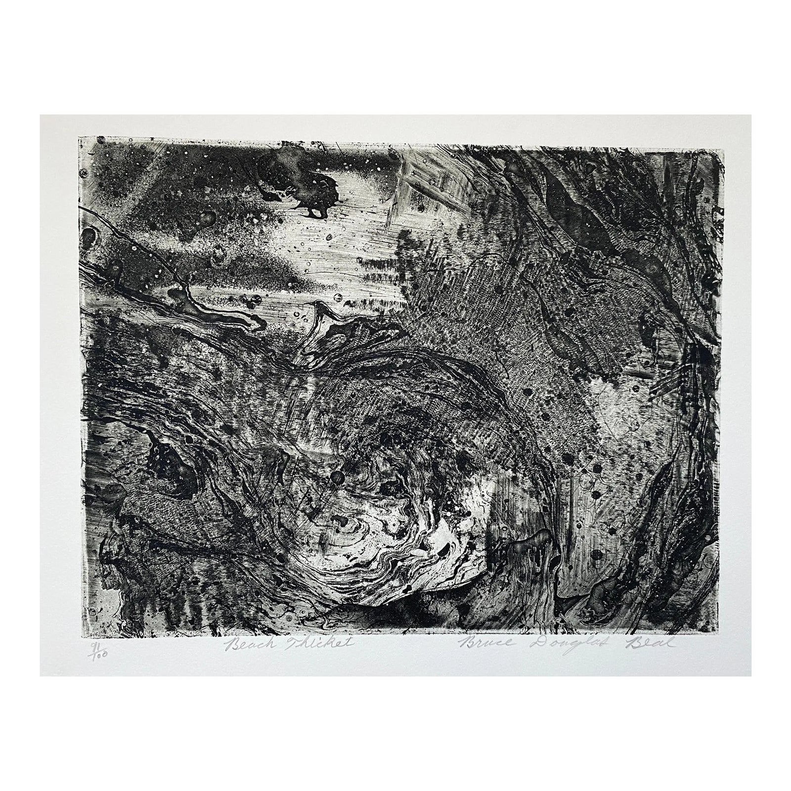 1970s Bruce Douglas Beal Beach Thicket Etching | Chairish