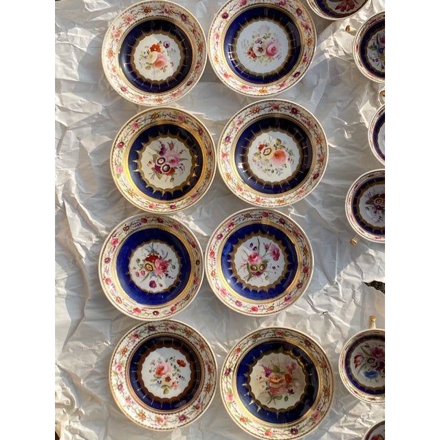 Early 19th Century English New Hall Cup & Saucer Set- 17 Pieces | Chairish