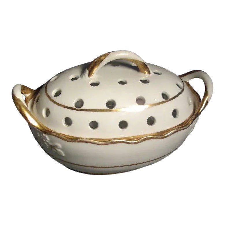 Early 19th Century George III Spode White & Gilt Porcelain Violet ...