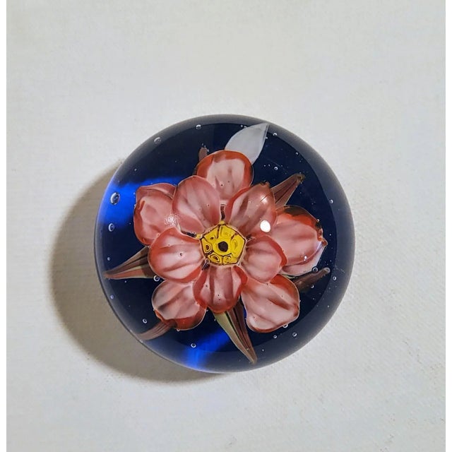 Mid 20th Century Glass Art Paperweight | Chairish