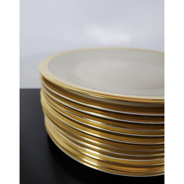 1940s Lenox Aristocrat China Dinner Plates Set of 4 Ivory With Heavy ...