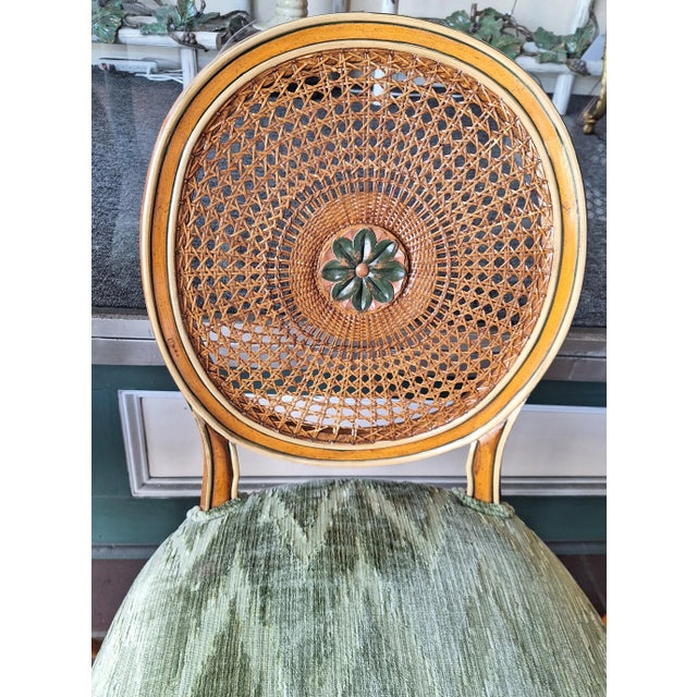 Late 19th Century Set of 4 Antique English Adam Style Cane Back Chairs ...