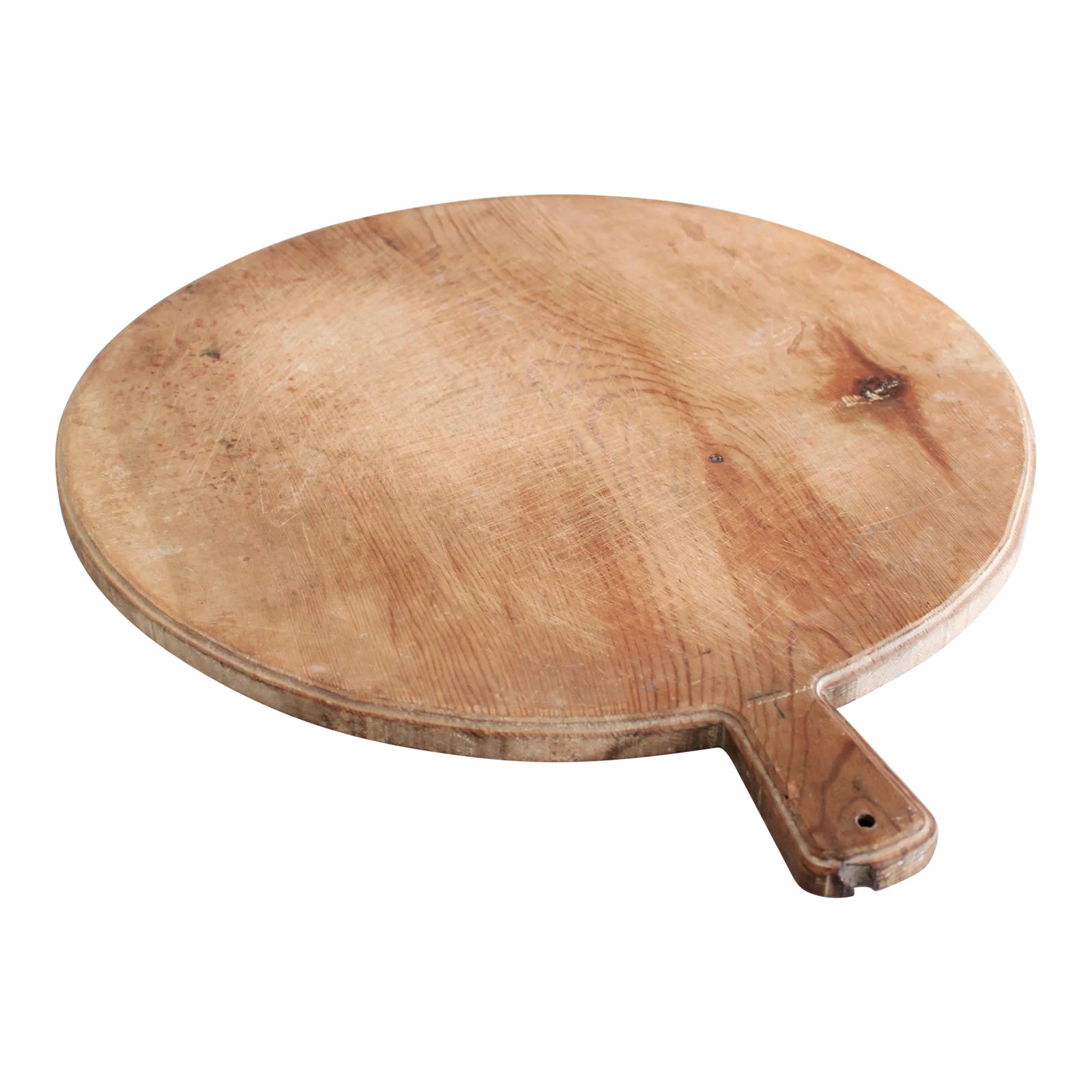19" Round European Antique Charcuterie Breadboard | Chairish
