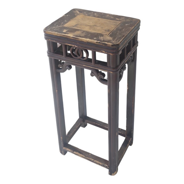 19th Century Chinese Elm Pedestal Table | Chairish