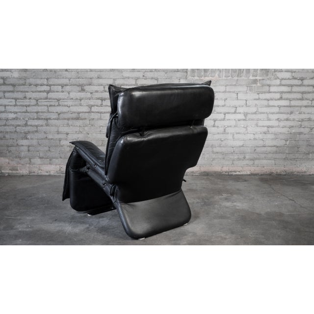 1980s Postmodern Percival Lafer 'Pony' Leather Recliner Chair | Chairish