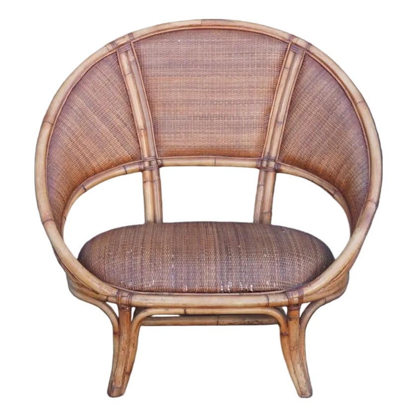 1920s Ramon Castellano for Kalma Bamboo Rattan Loveseat | Chairish