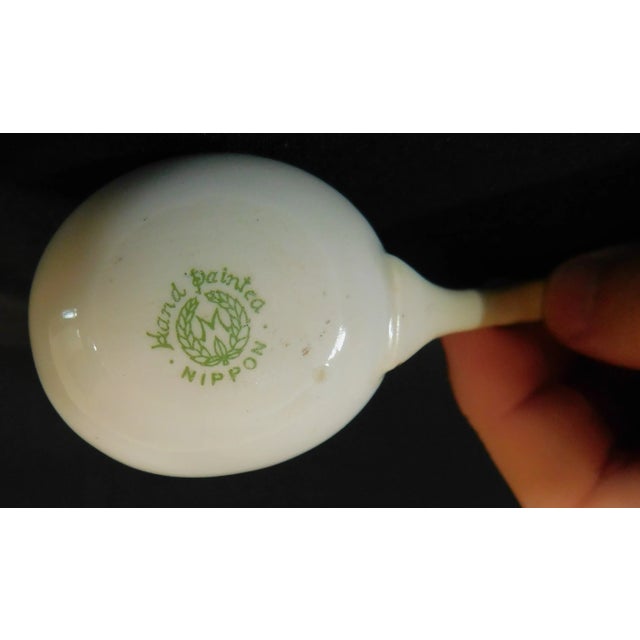 Small Antique Nippon White Porcelain Hand Painted Pink Roses Gold Trim ...