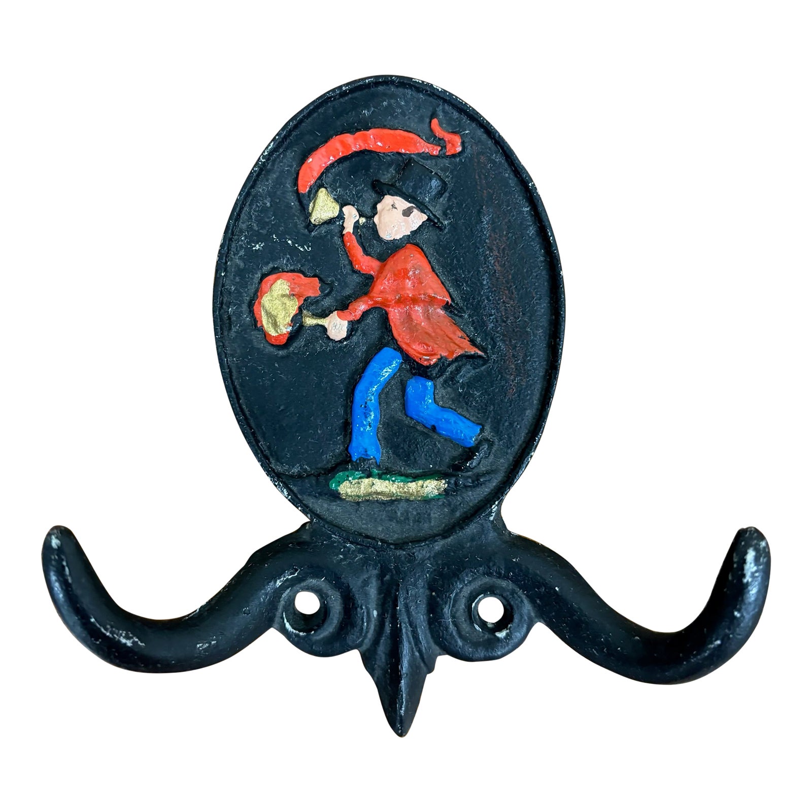 Vintage Cast Iron Firefighter Fireman Insurance Fire Mark Wall Hook ...