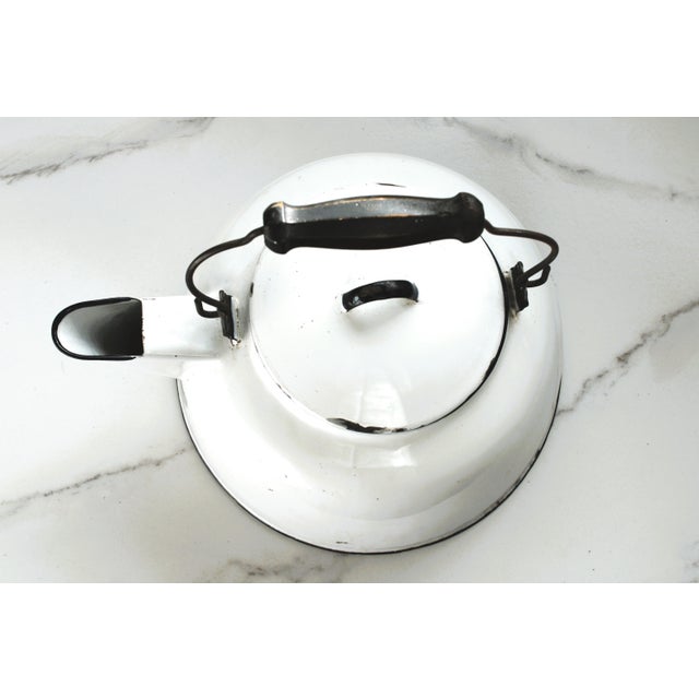 Vintage Farmhouse Enamel Coffee Kettle/Large Spout | Chairish