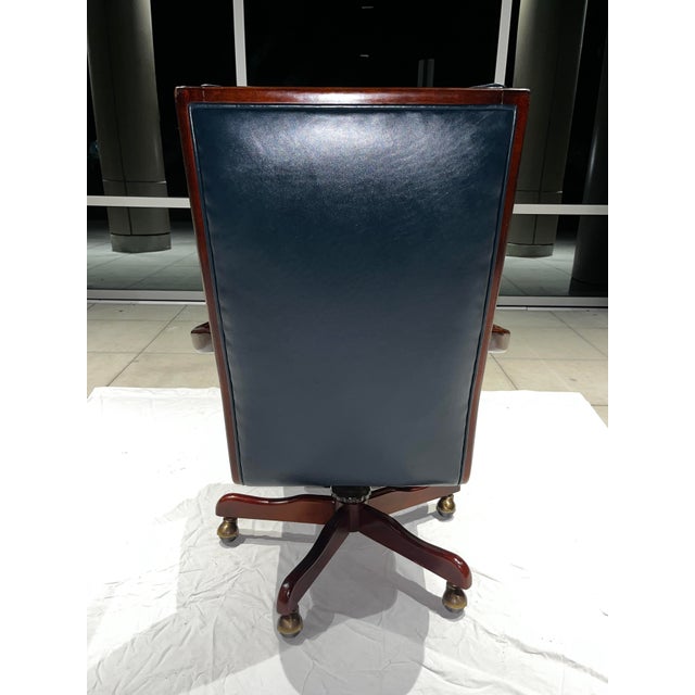Traditional Hancock & Moore Leather Desk Chair | Chairish
