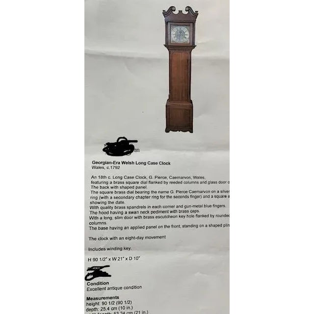 Georgian-Era Welsh Long Case Clock | Chairish