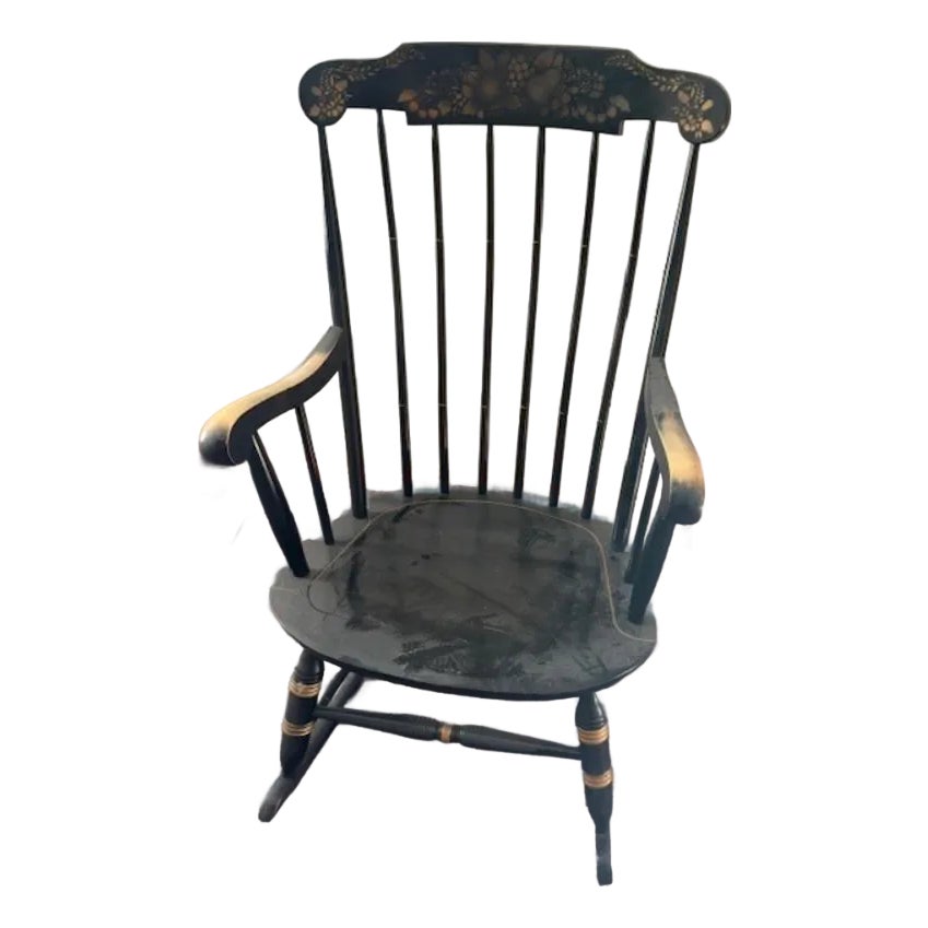 Vintage Mid Century Nichols and Stone Hitchcock Style Boston Rocker ...