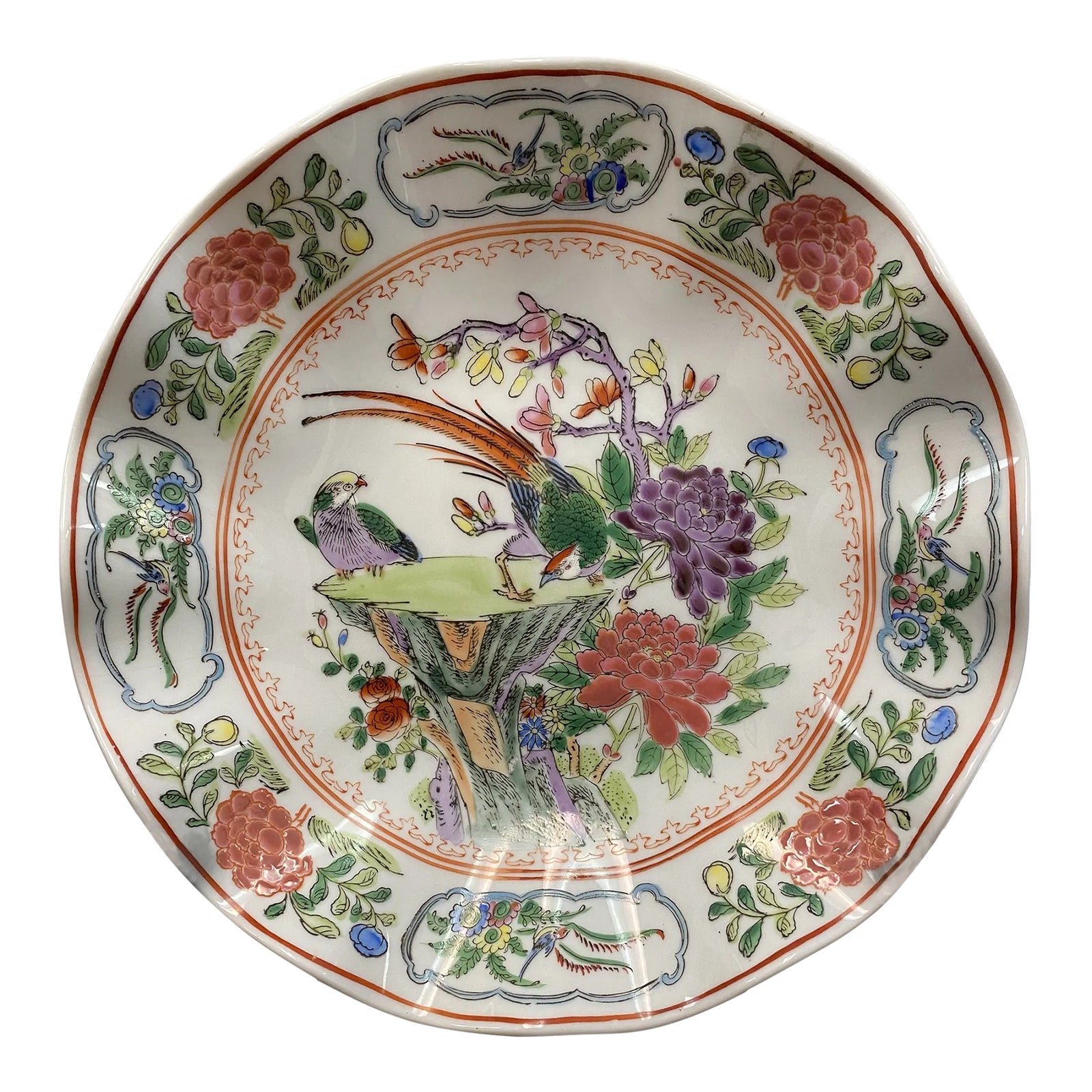 Vintage Accent Hand Painted Plate | Chairish
