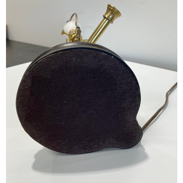 1980s Vintage Kaiser Kuhn Brass Horn Table Lamp | Chairish