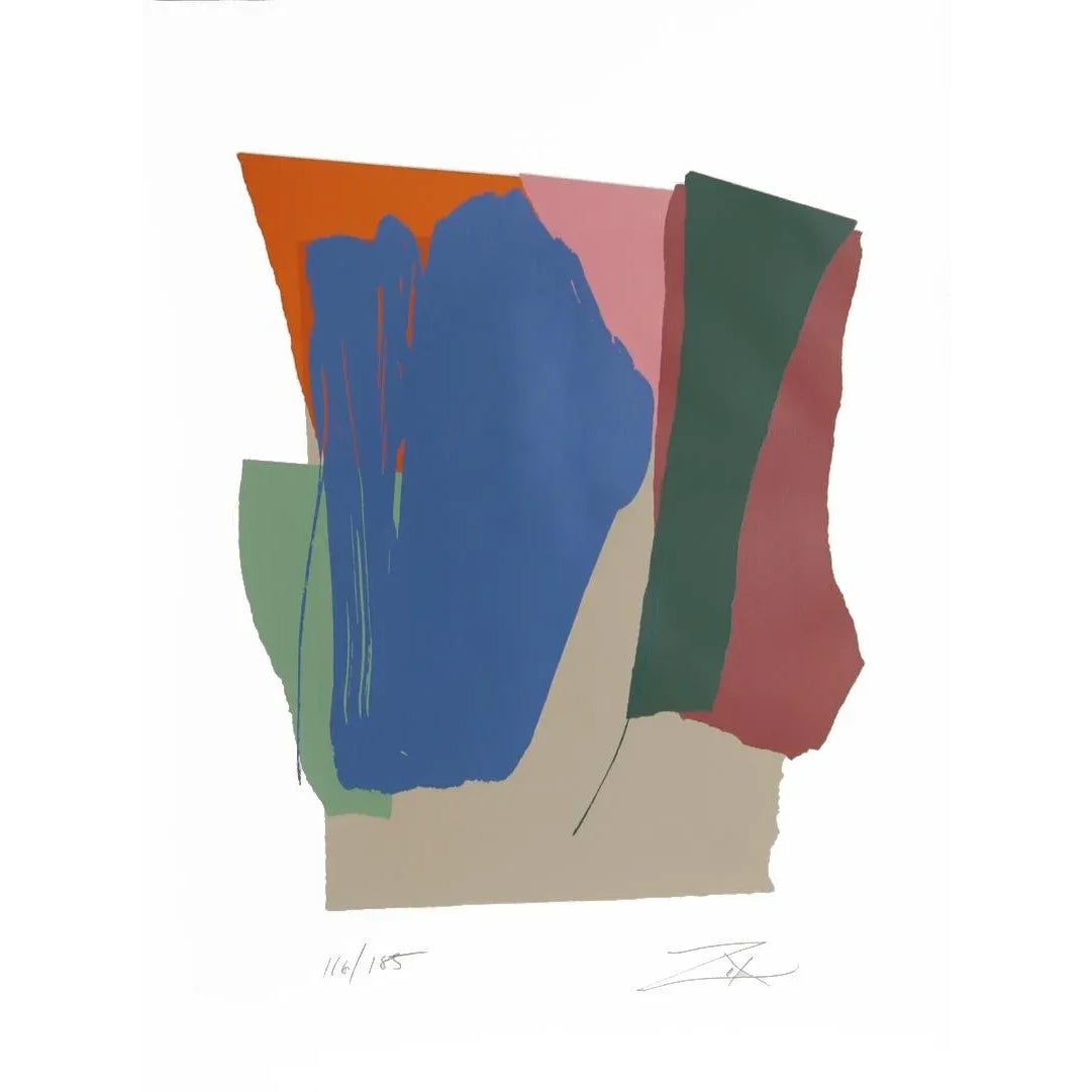 Green Card Sound I, Larry Zox Screen Print | Chairish