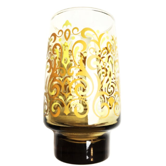 1960s Vintage Libbey Amber Colored Glassware Set Of 6 Chairish