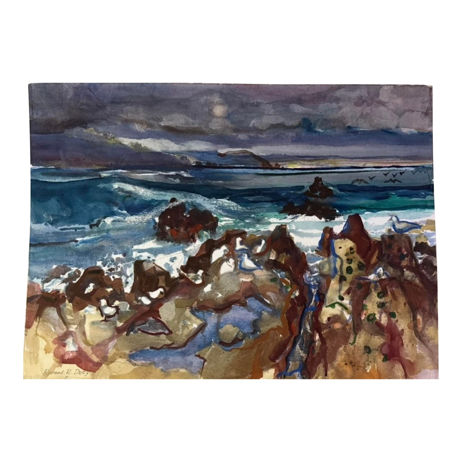 Robert R. Doty Original Watercolor | Chairish