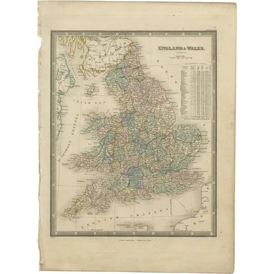 Antique Map of England & Wales by Wyld, 1845 | Chairish