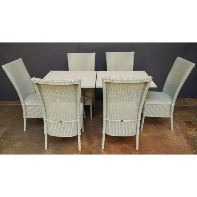 Lloyd Loom Table and Chairs Set From England (Six Chairs, Two Tables ...