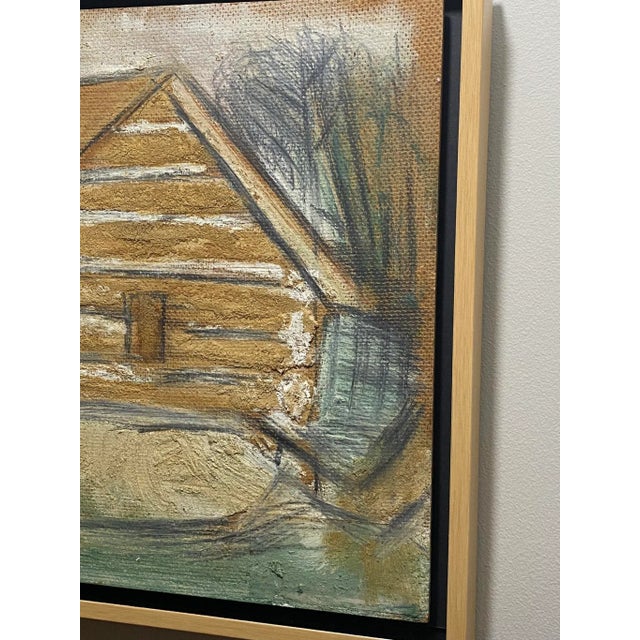 Jimmy Lee Sudduth Folk Art Painting 1970’s Cabin Organic Materials ...