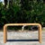 Vintage Boho Burl Wood Waterfall Console Table | Chairish
